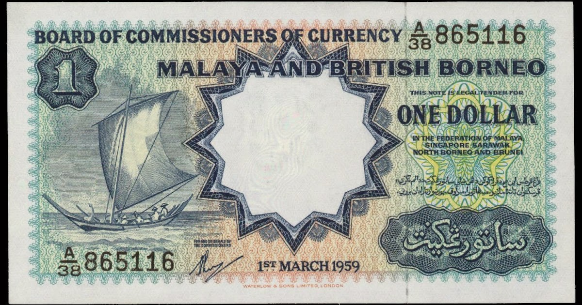 Malaya and British Borneo One Dollar Note 1959|World Banknotes & Coins ...