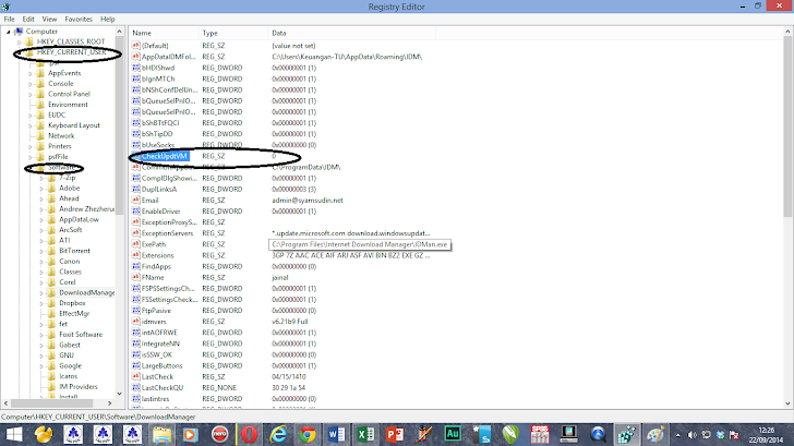 Cara menghilangkan serial number idm dengan regedit - indielito