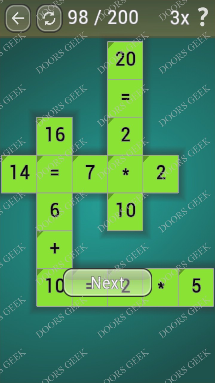 Math Games [Beginner] Level 98 ~ Doors Geek