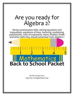 How to Get Ready for Algebra When Back to School - math