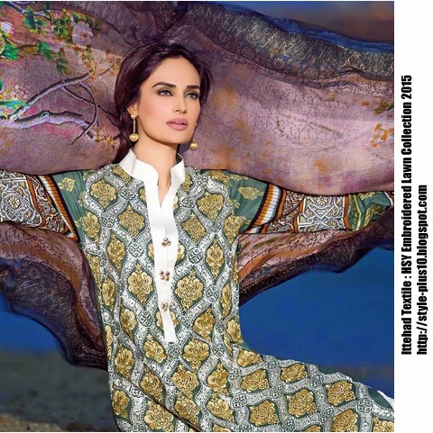 Ittehad Textile : HSY Embroidered Lawn Collection 2015 ( Three Piece ...