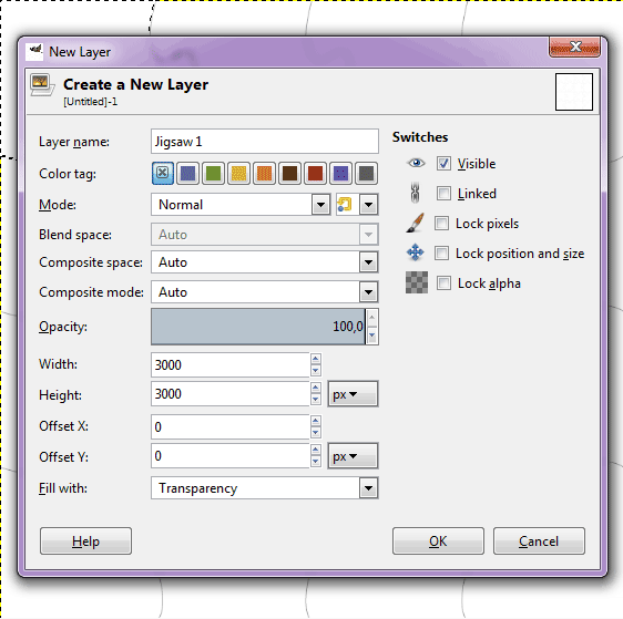 PhotoEffect: Jigsaws Puzzle Collage in GIMP [Free Template]