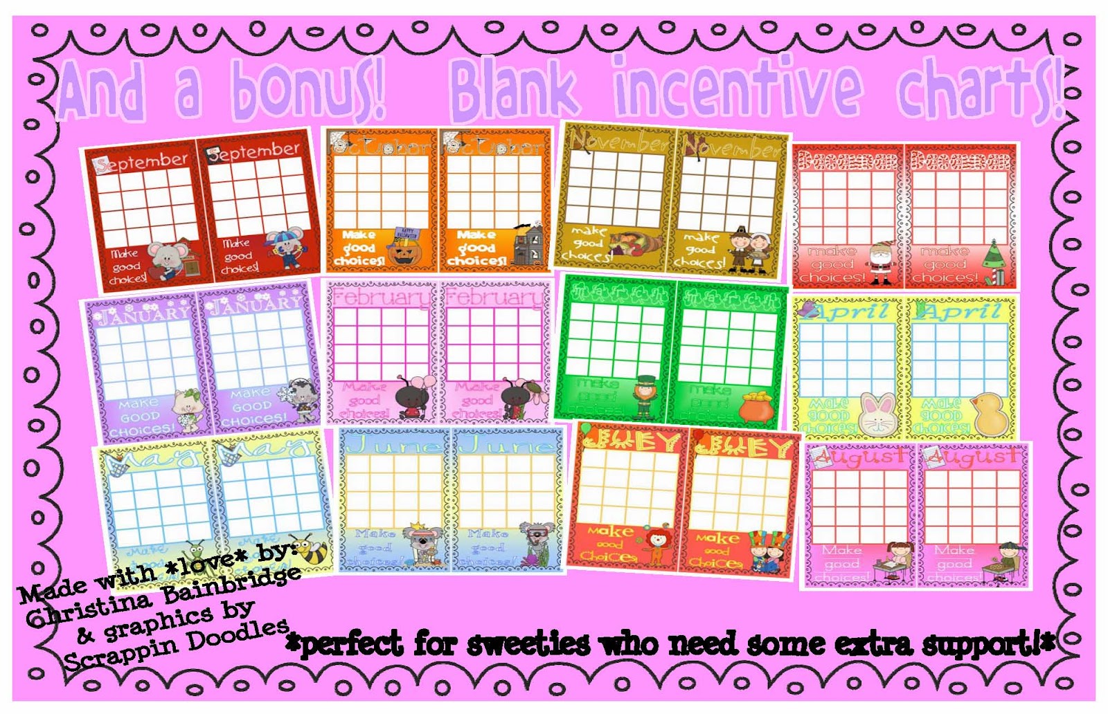 Welcome to the UNI-corner: Yippie! BINGO! {Behavior BINGO, that is!}