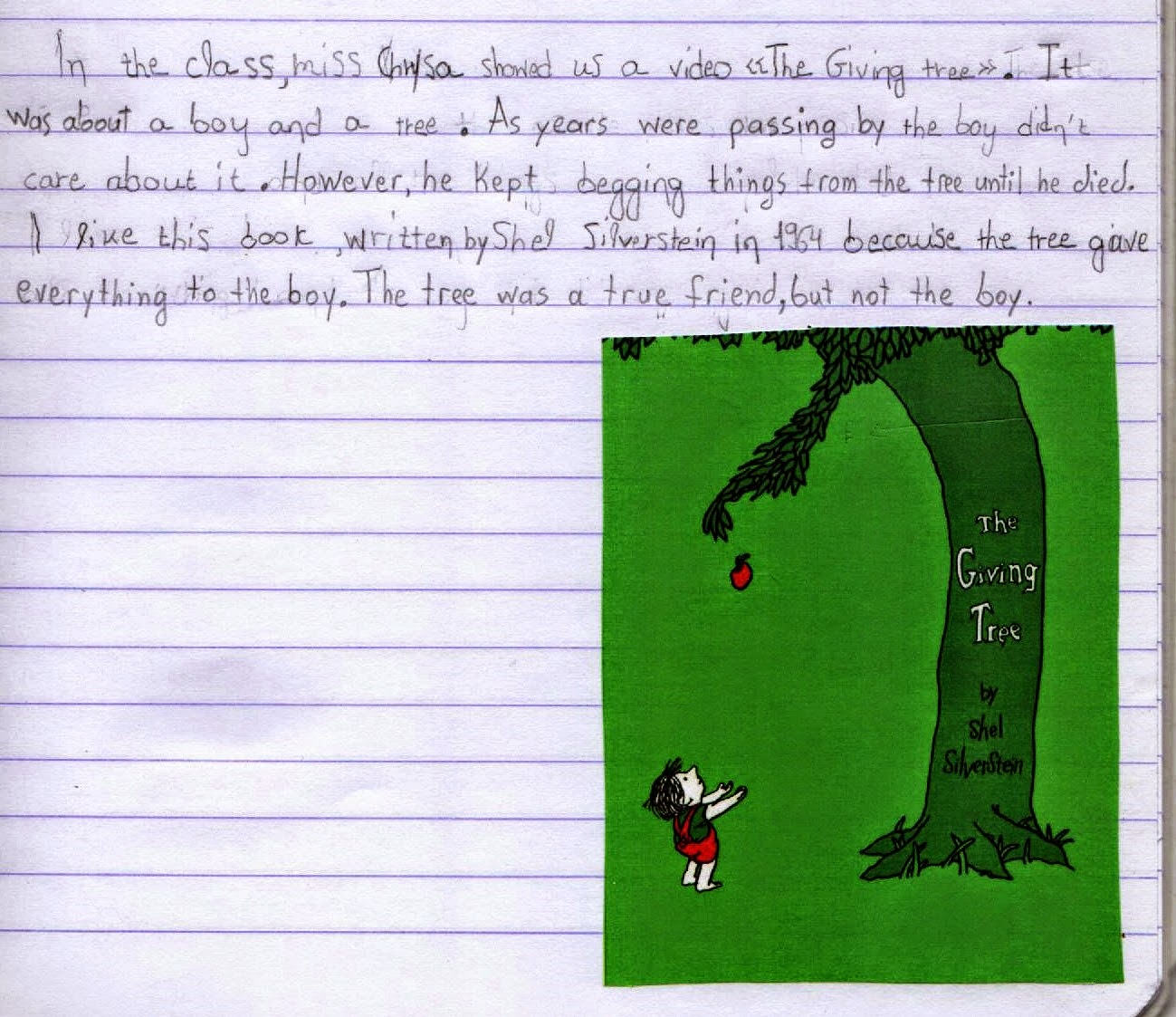 Art in the English Class : The Giving Tree: A short video