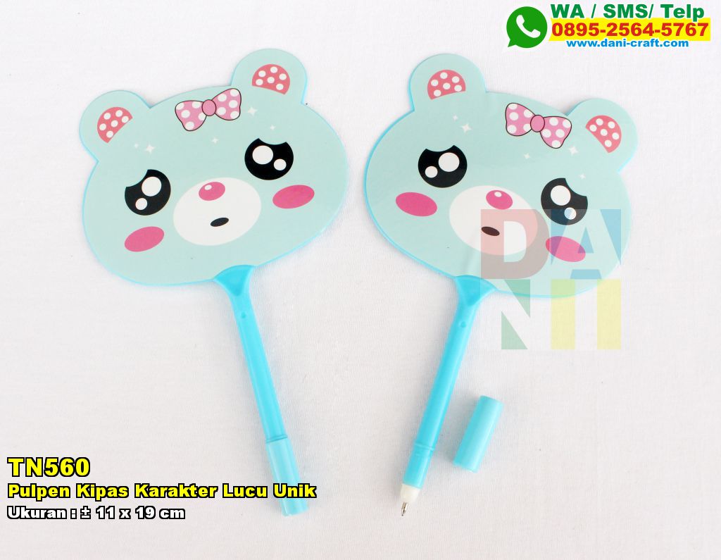 Pulpen Kipas Karakter Lucu Unik | Souvenir Pernikahan