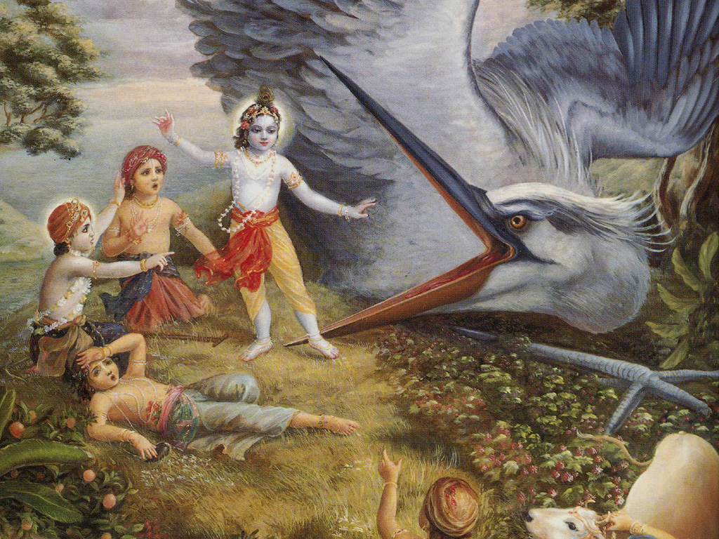 love4wallpapers: Krishna kills demon Bakasura