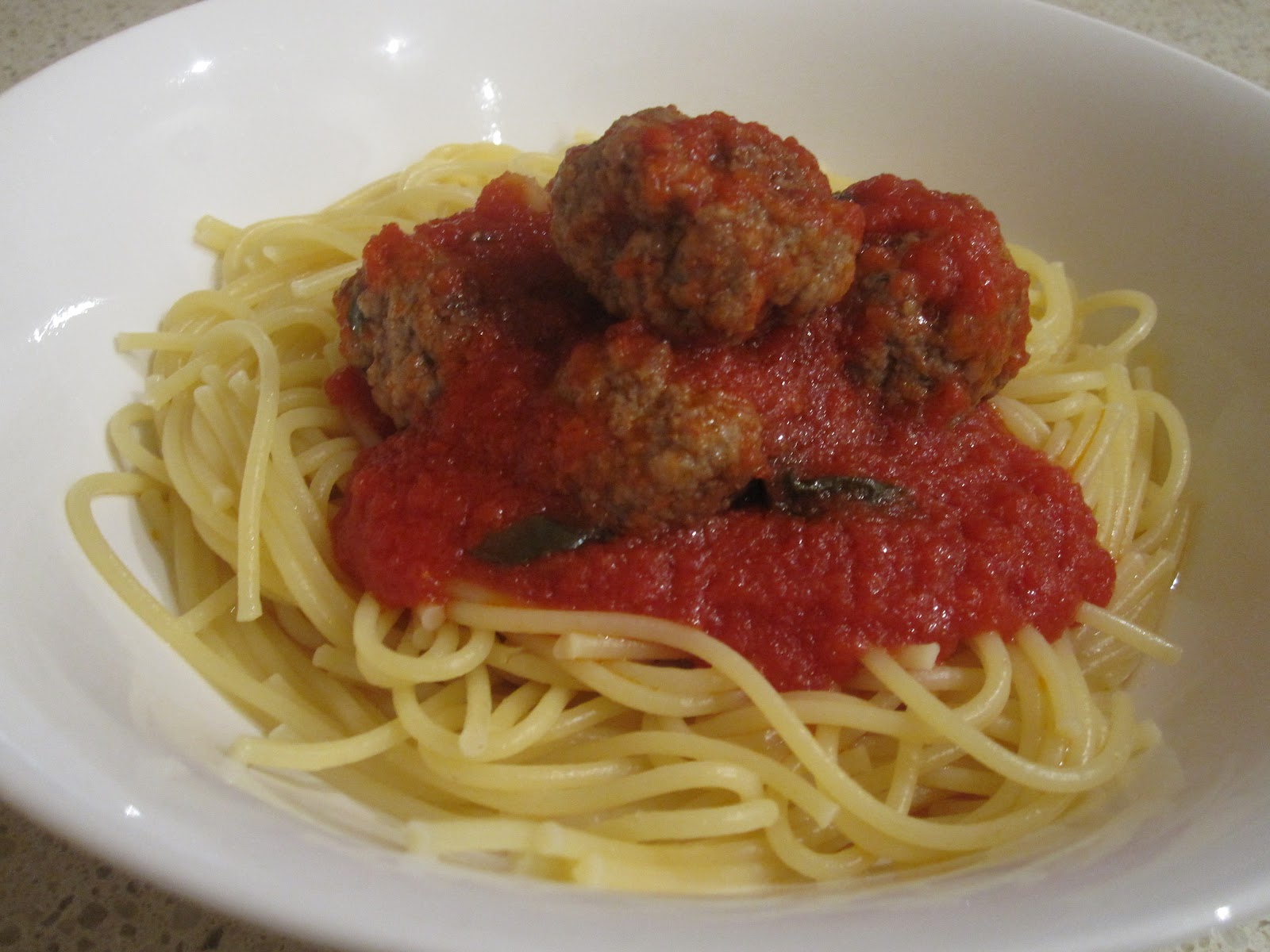 Simply delicious.....: Spaghetti with meatballs and sauce