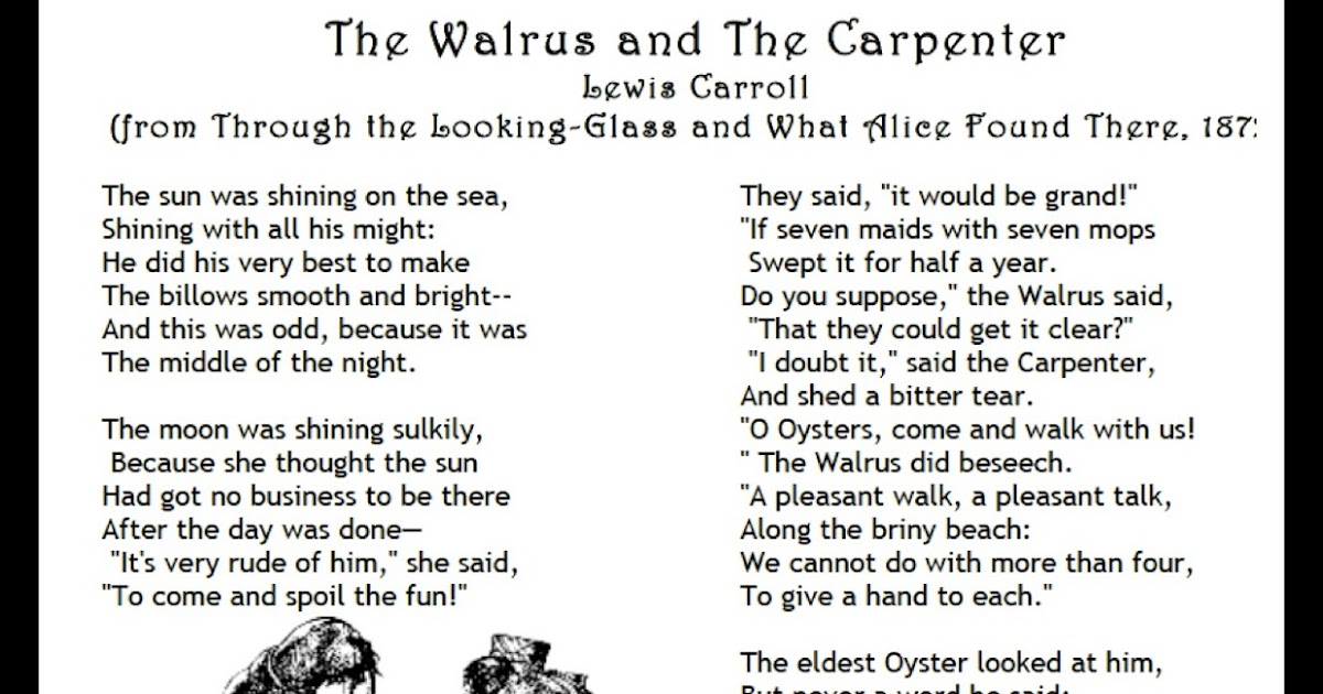 Ms Naz's Class: 🐚 The Walrus and the Carpenter