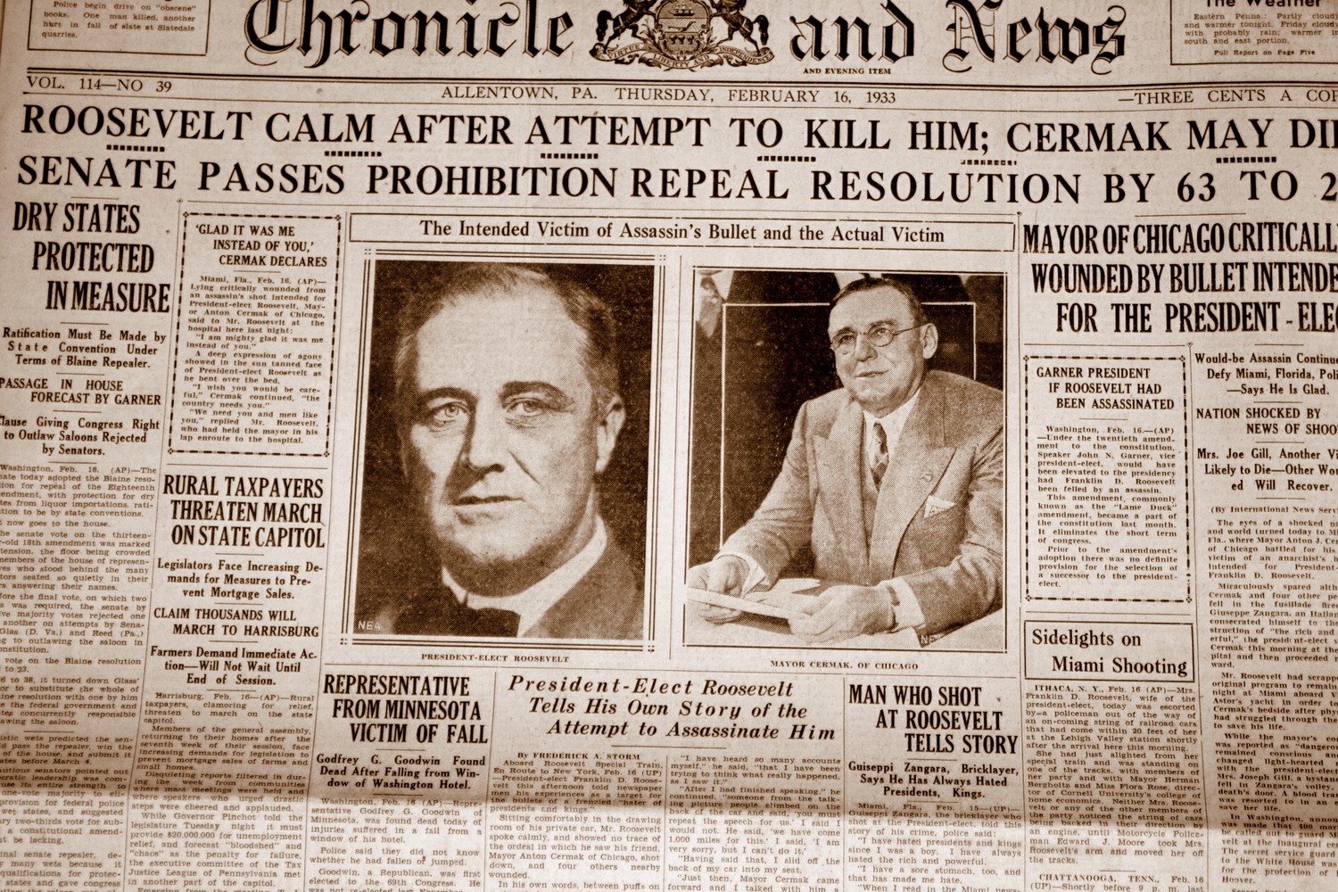 MR. HALL'S AMERICAN HISTORY CLASS: Anton J. Cermak (May 9, 1873 - March ...