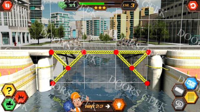 Bridge Construction Simulator [Hard] Level 3 ~ Doors Geek