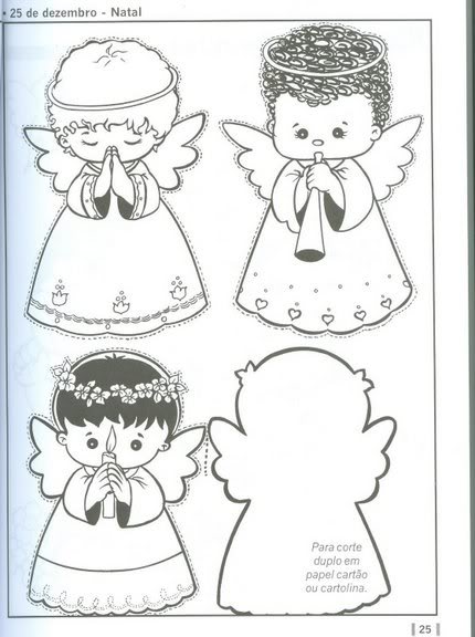 Angelitos de foami con patrones - Imagui