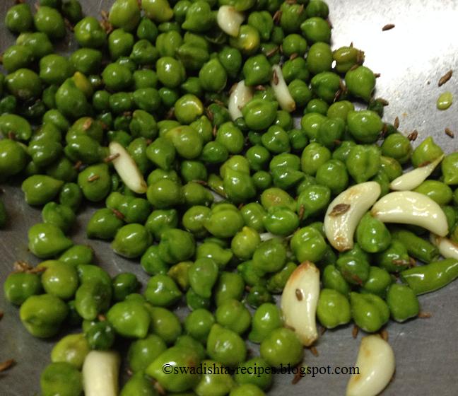 Swadishta Recipes : Green Chana Amti