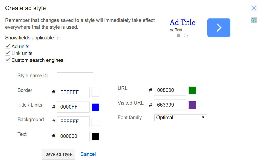 How to Customize Ad Styles to Increase Adsense Revenue. « OnlineClassNotes