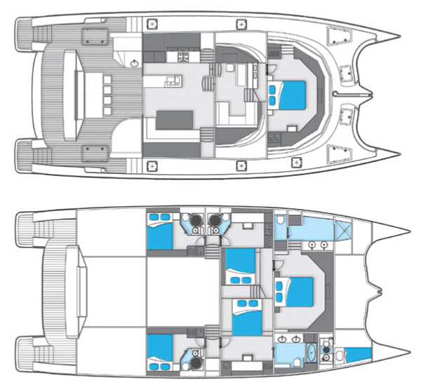 YACHT DESIGN - PROGETTAZIONE NAUTICA: SUNREEF CATAMARAN - POWER AND SAIL