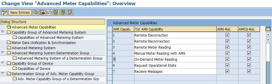 SAP ISU ABAP: AMI: Step 1: Advanced Meter Capabilities