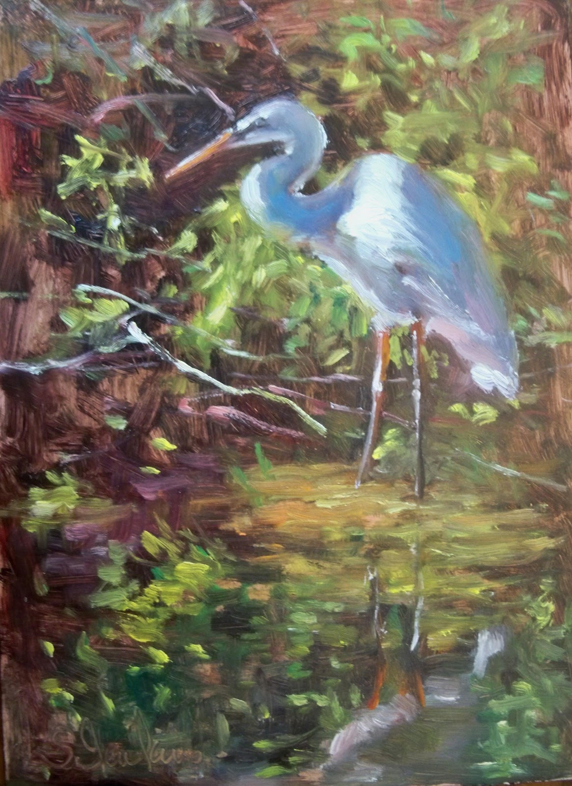 Susan Jenkins Morning Paintings: EGRET