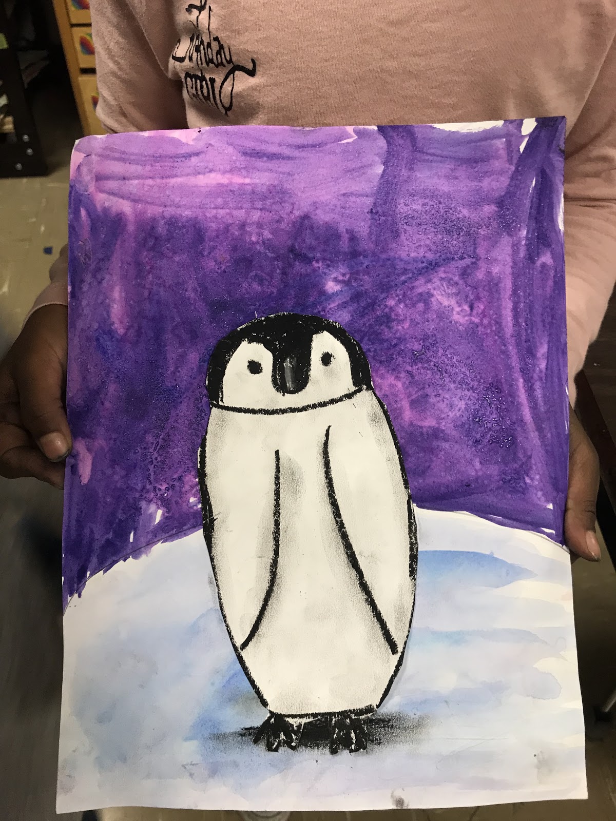 Elements of the Art Room: 1st grade Snowy Penguins