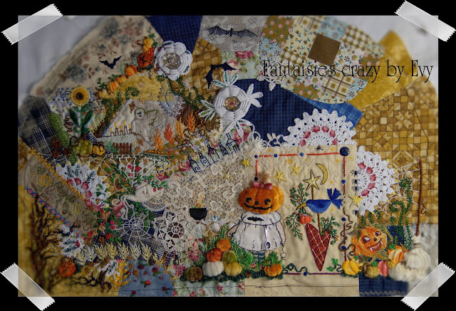 Fantaisies Crazy by Evy: Halloween crazy quilting