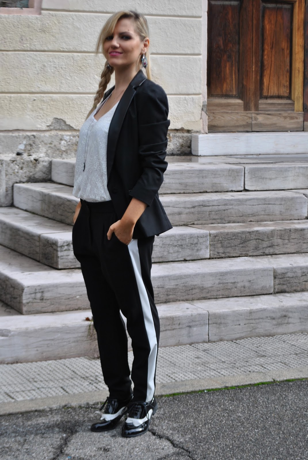Color-Block By FelyM.: OUTFIT: MANNISH STYLE - UN TOTAL LOOK BIANCO E ...