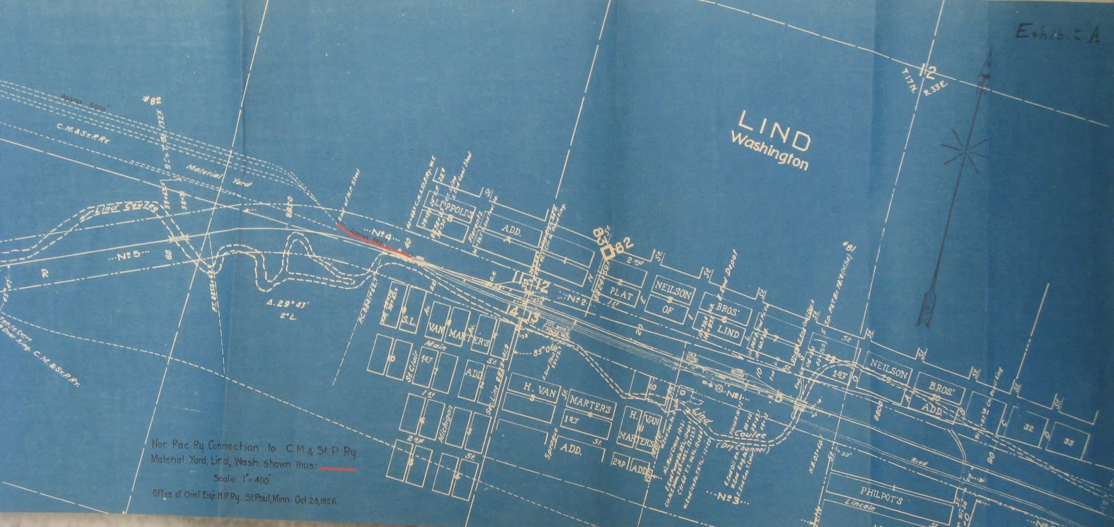 Big Bend Railroad History: 1926 Lind Map