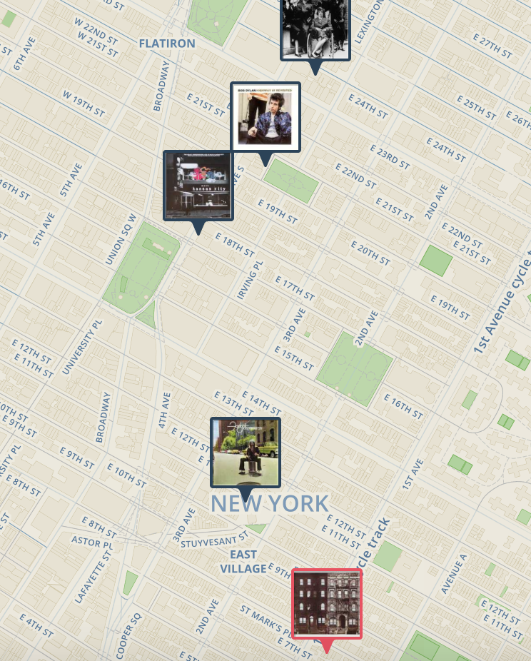 Map of the Week: The Album Covers of New York