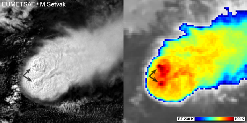 Convective Storms: Overshooting tops