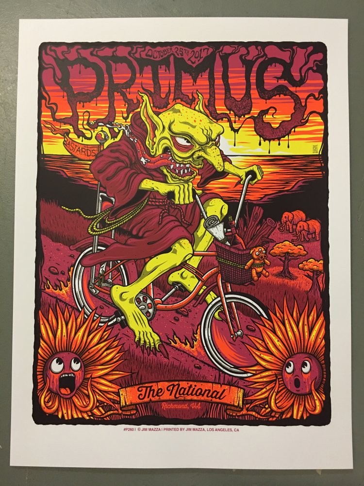 INSIDE THE ROCK POSTER FRAME BLOG: Jim Mazza Primus Richmond Poster Release