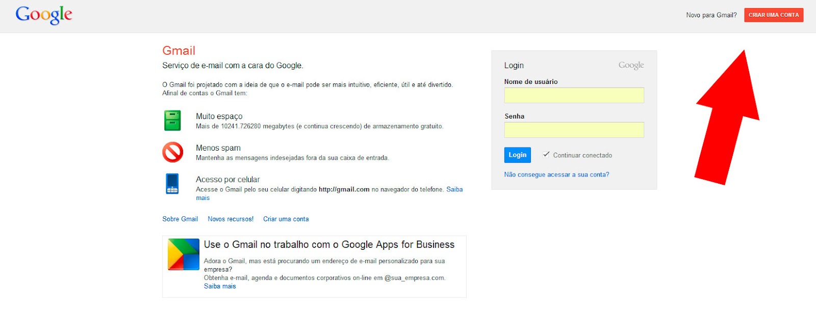 Use várias contas de e-mail no Gmail