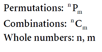 Permutations and Combinations Formulas
