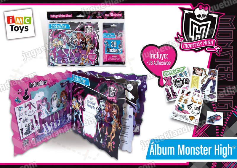 Monster High-Pretty : Monster High album de pegatinas 3D