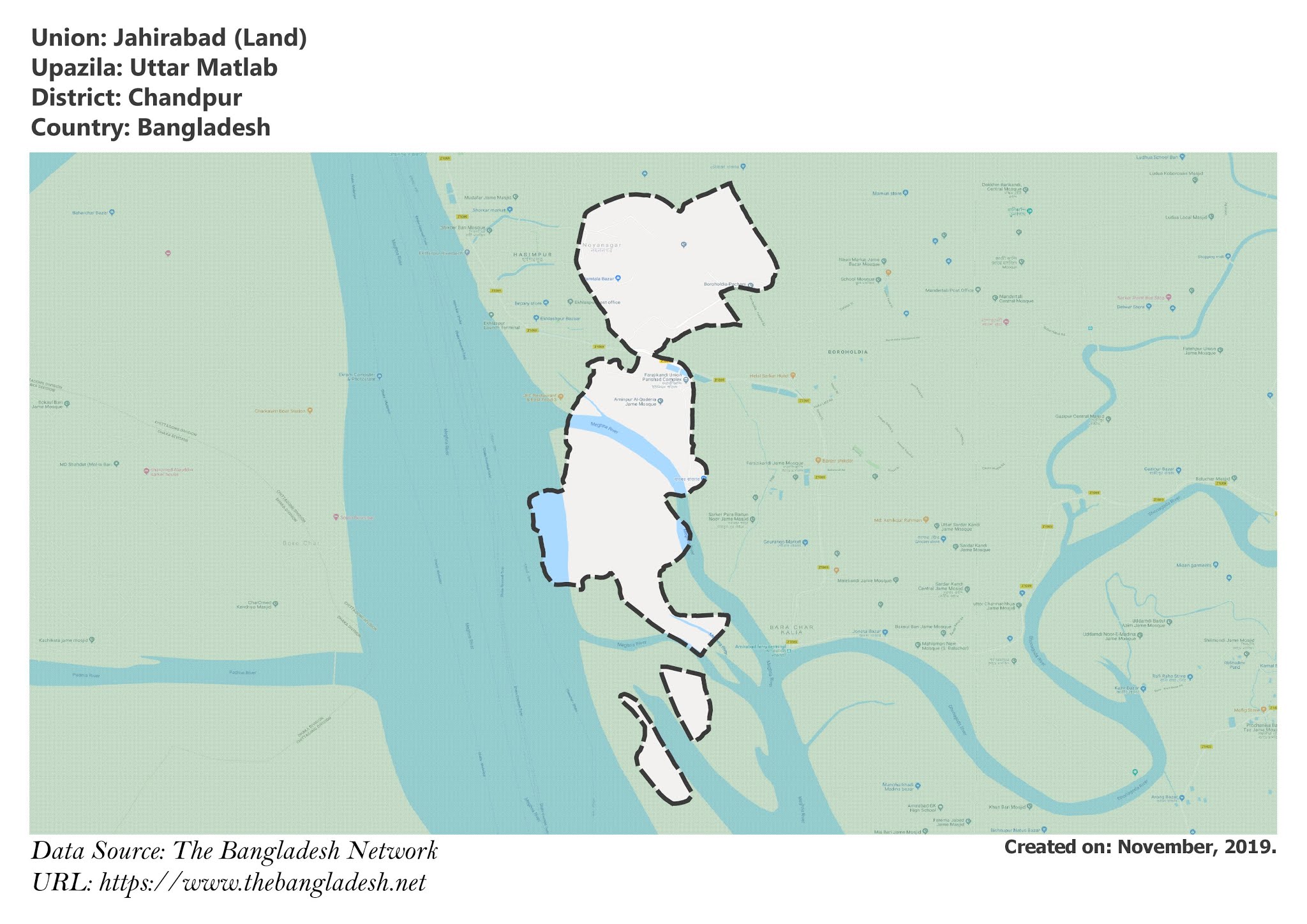 Jahirabad Union, Chandpur