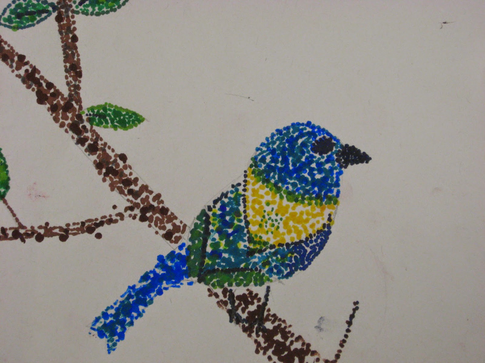 Miss Young's Art Room: Pointillism Birds with 5th Grade Students