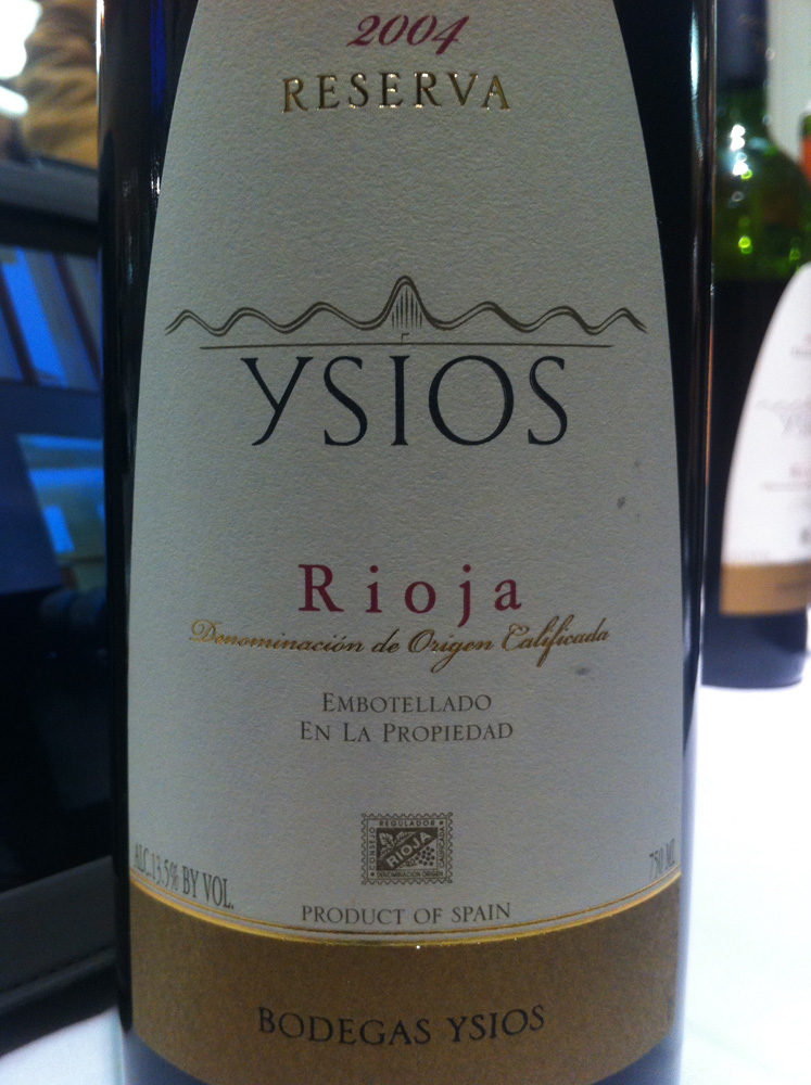 vigna uva vino: Ysios Reserva DOCa 2004 Rioja, Spain