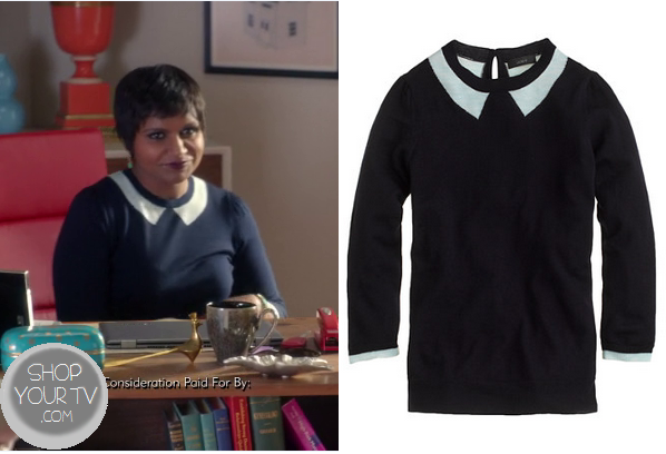 The Mindy Project: Season 2 Episode 2 Mindy's Navy Collared Sweater ...