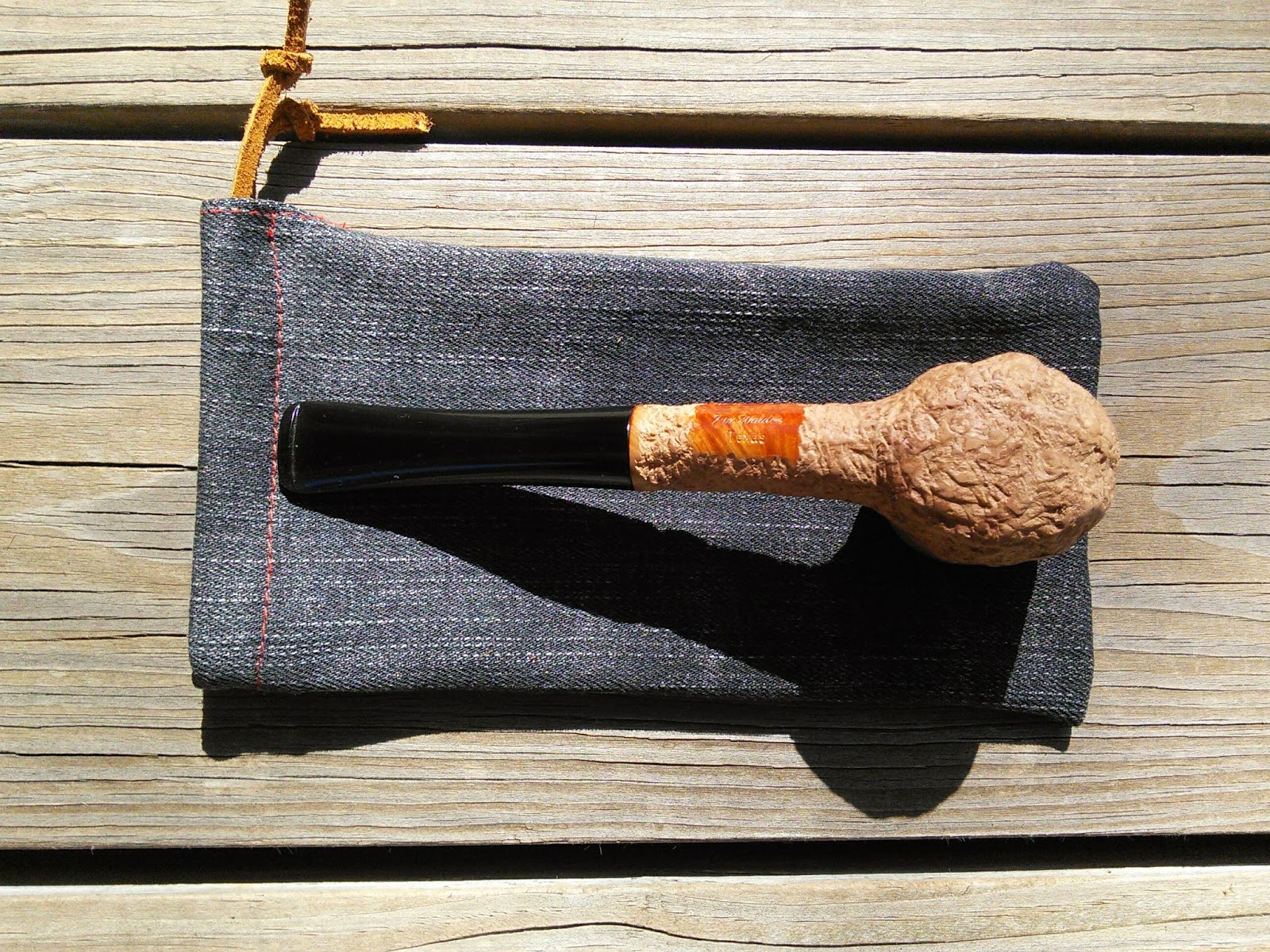 Rex Walden Pipes: Handmade Briar Natural Rusticated Straight Billiard ...