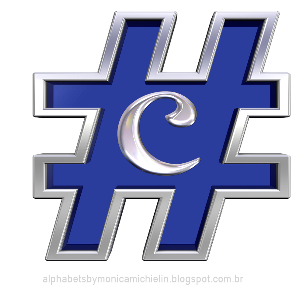Monica Michielin Alphabets: HASHTAG ALPHABET PNG, BLUE HASHTAG