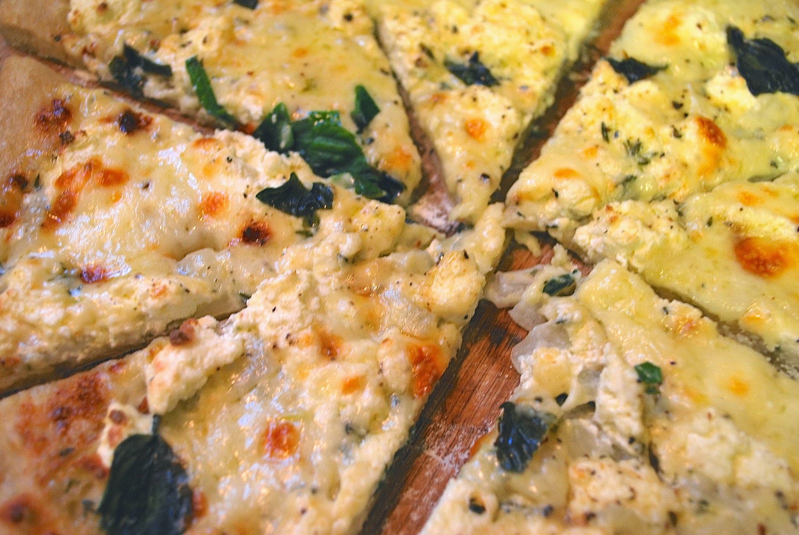 Three-Cheese White Pizza | Bevy Richmond