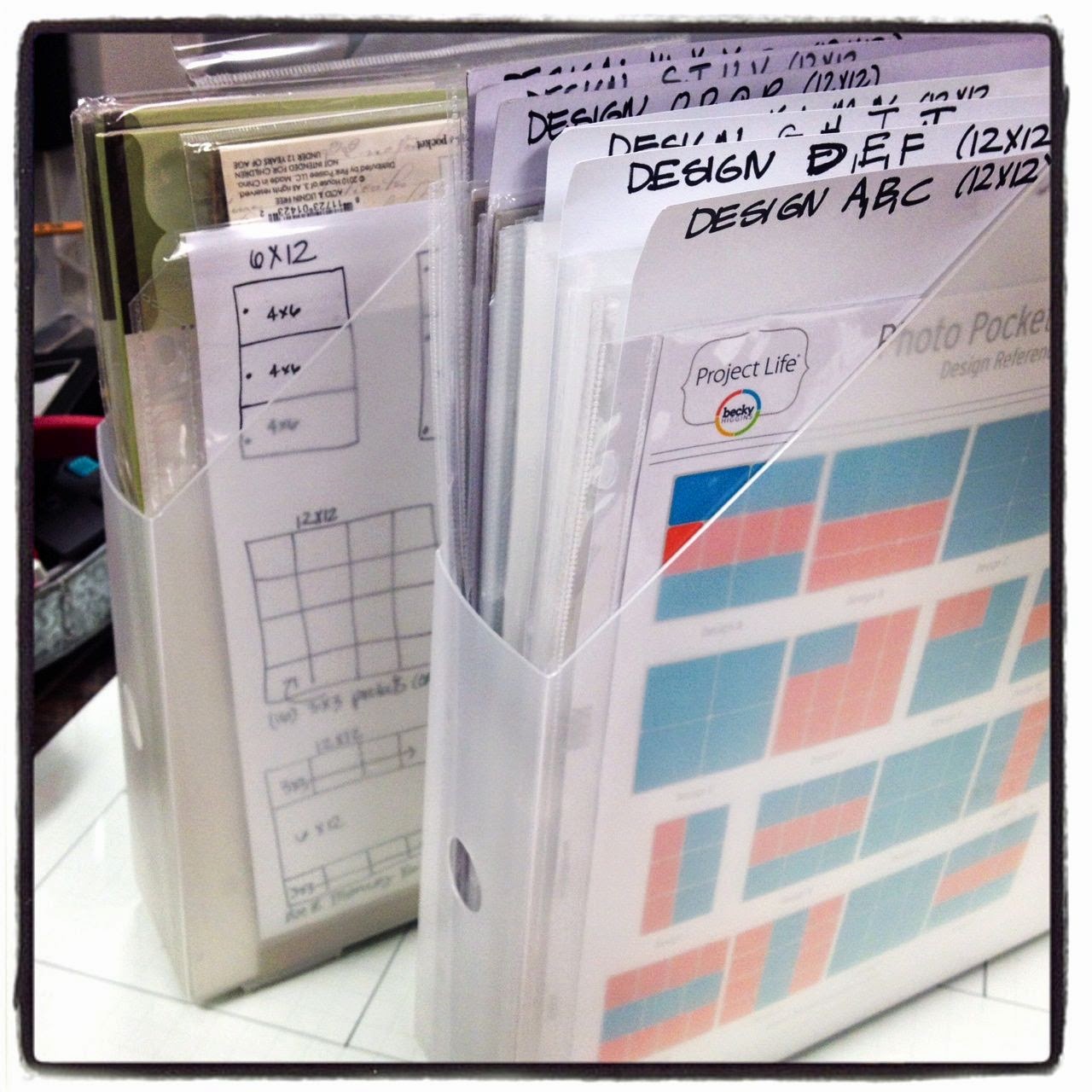 Mish Mash: Workspace Wednesday...Organizing Project Life Page Protectors