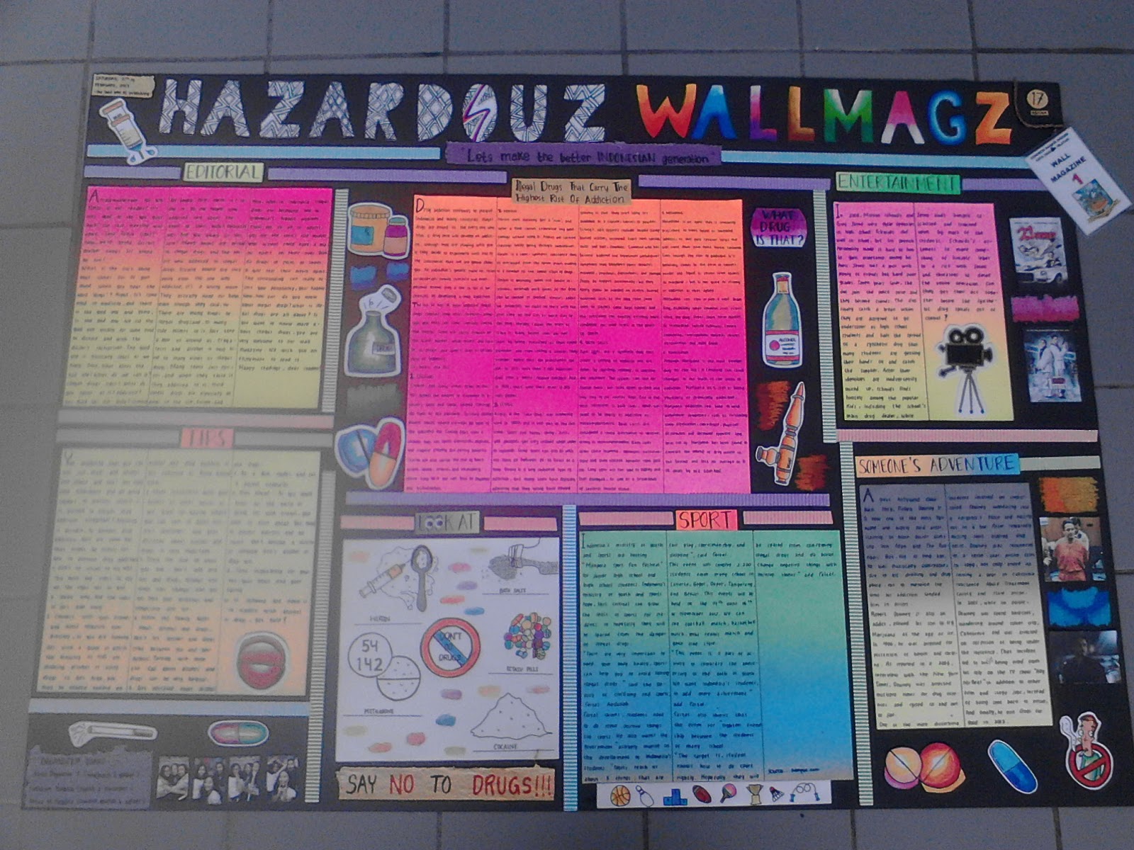 CONTOH "ENGLISH WALL MAGAZINE" KREASI SISWA SMP DI JAKARTA SELATAN ...