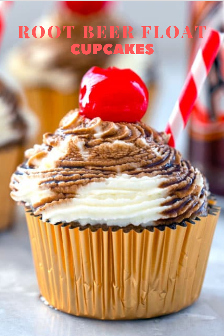 Easy Root Beer Float Cupcakes - FOOD & HEALTHY