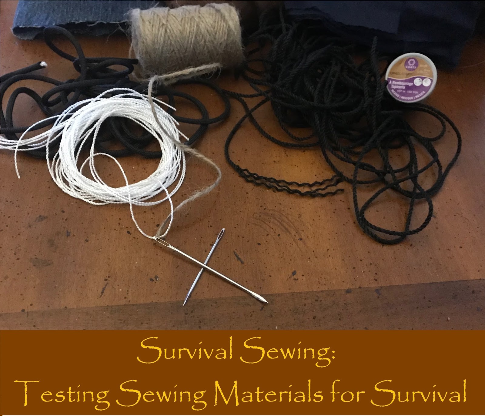 BackPack BushCraft: Survival Sewing: Testing Sewing Materials for Survival