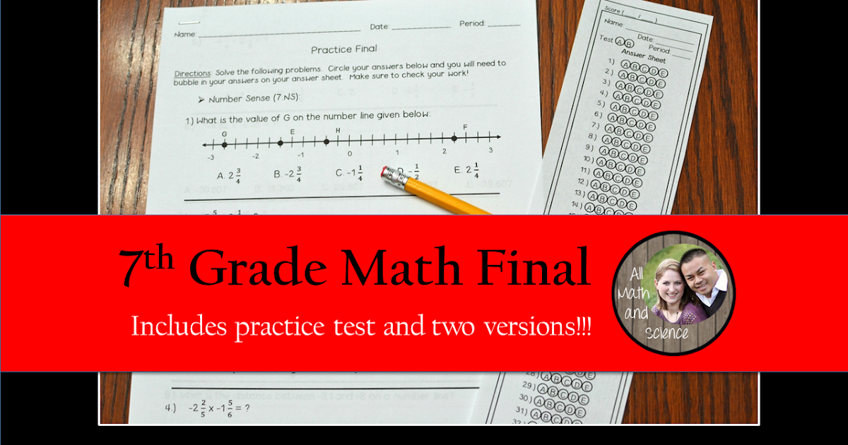 Math in Demand: 7th Grade Math End of the Year Final
