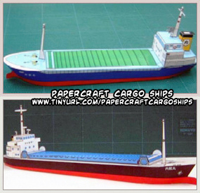 Ninjatoes' papercraft weblog: D/L 199 + 499 tonnes #papercraft cargo ships: