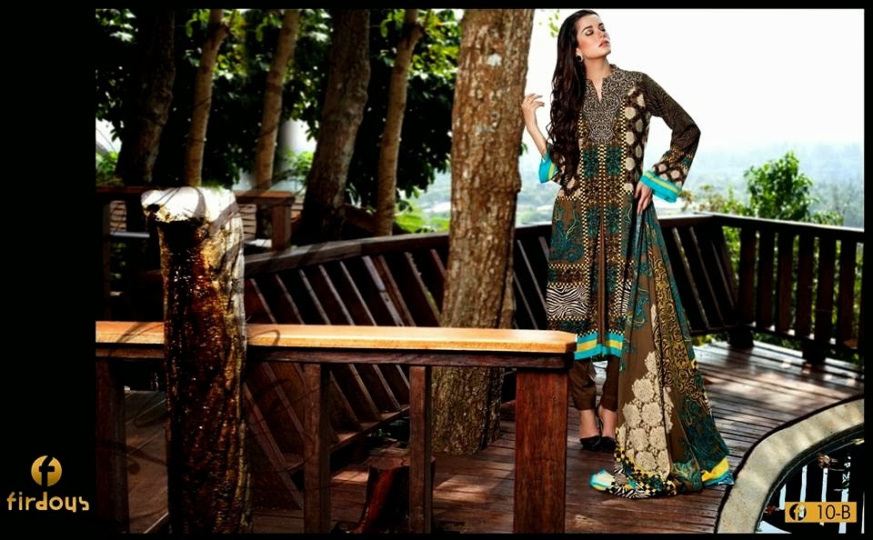 Best Linen Dress for Girls by Firdous | Firdous Viscose Collection 2014 ...