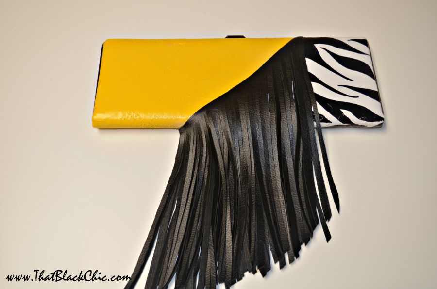 DIY: Zebra painted clutch | That Black Chic