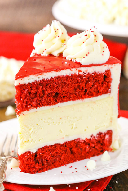RED VELVET CHEESECAKE CAKE | Food Recipes Place