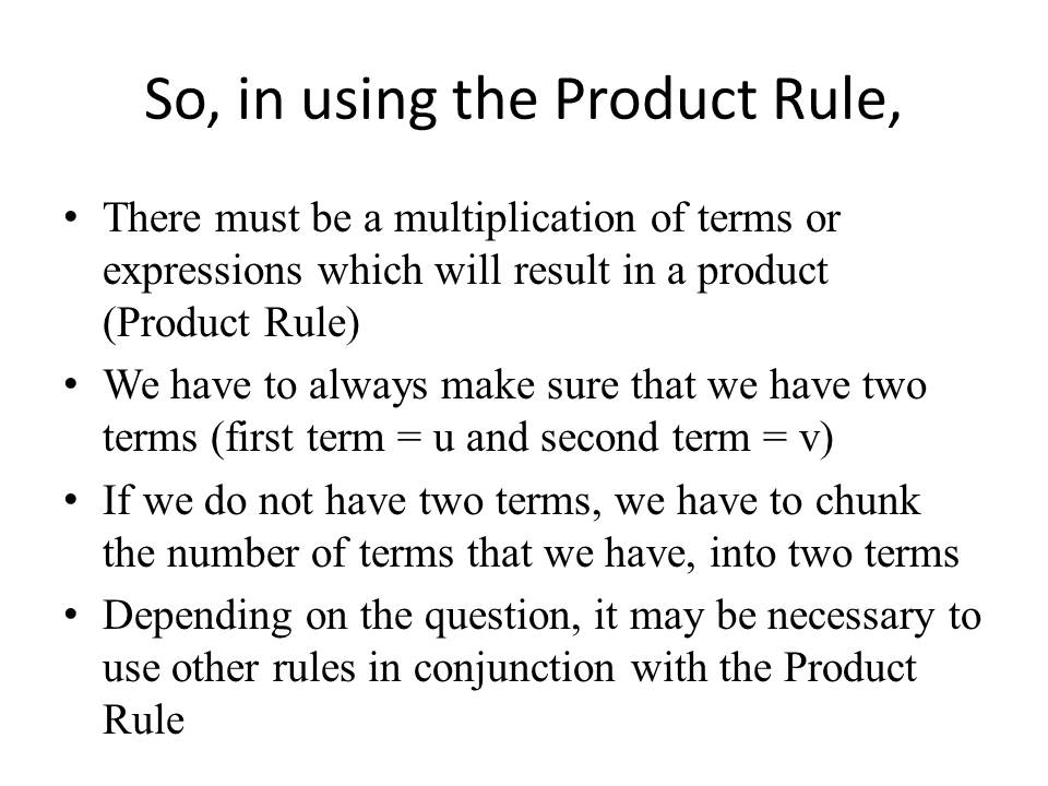 Calculus Made Simple!!!: Differential Calculus - Product Rule and ...