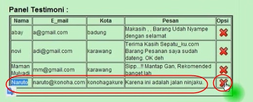 Cara Membuat Data Laporan Testimoni Di Halaman Admin Web Penjualan ...