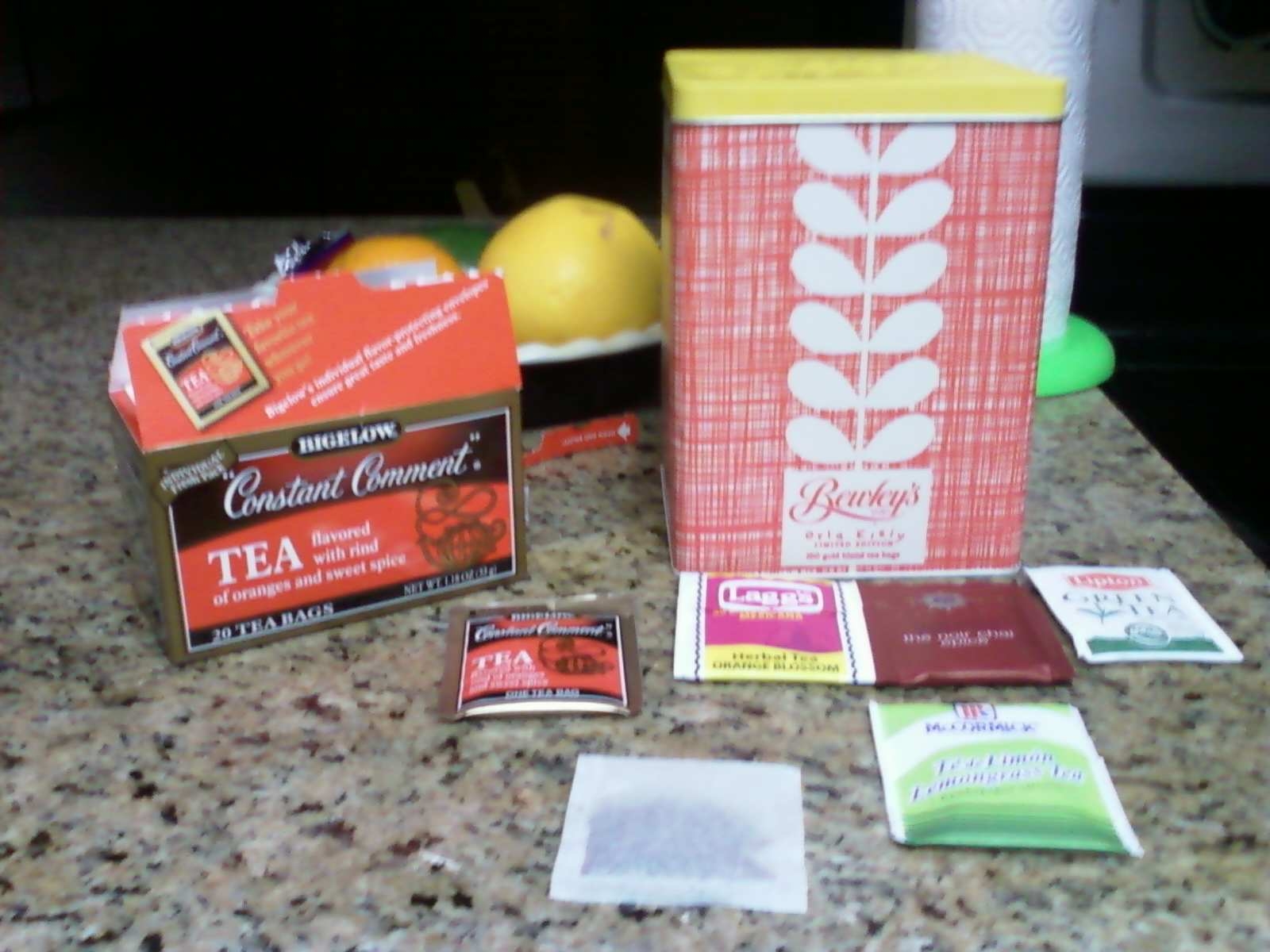 Yummies: Battle of the teas: chai, constant comment, green, orange ...
