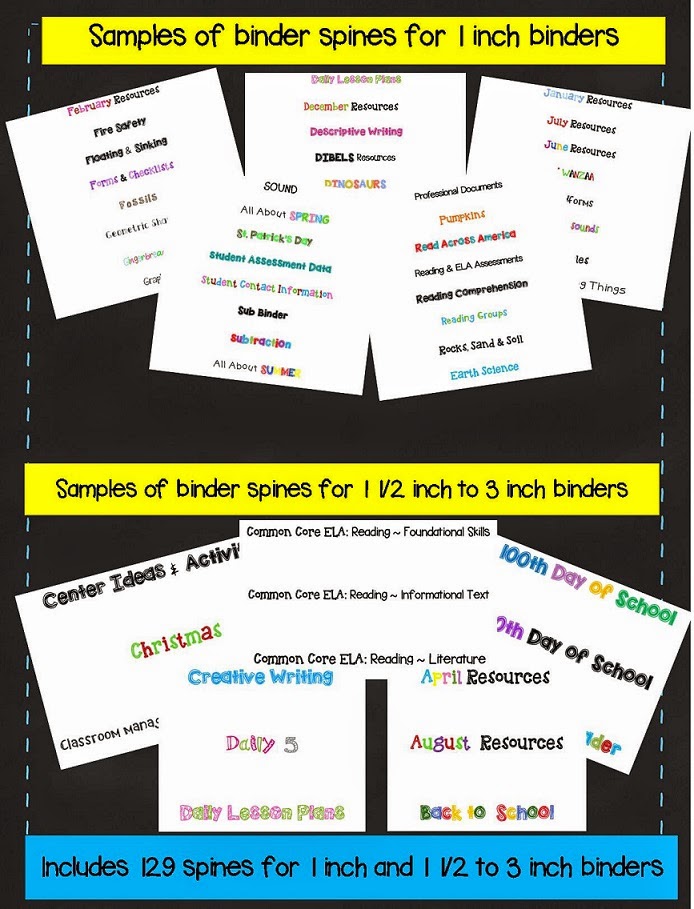 Crazy Critter Cafe : Let's Get Organized! Binder Covers and Spines {My ...